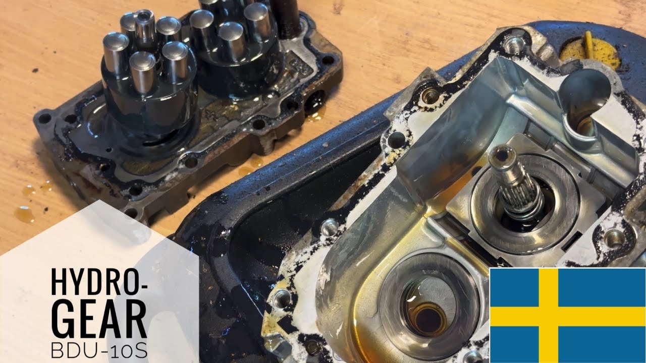 Hydro-Gear BDU-10S hydrostat genomgång, Husqvarna Rider 1200 - YouTube