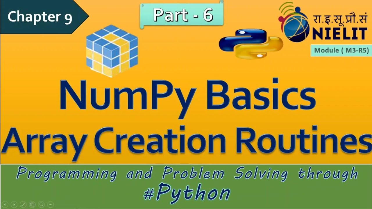 #6 #python #Chapter9 #olevel array creation routine in hindi #array #knowledgeunleashedbypayal ...