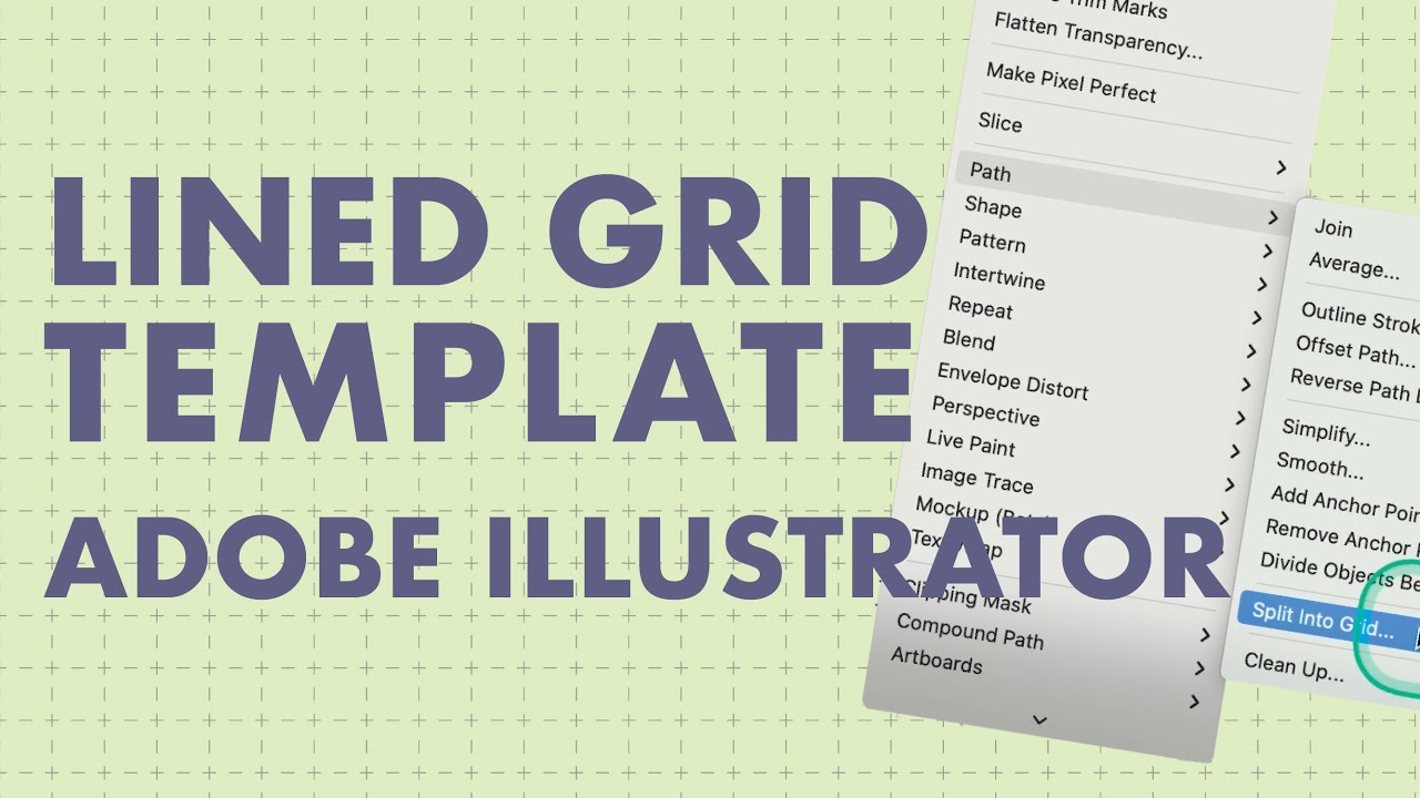 How to Make a Grid Template in Adobe Illustrator - YouTube