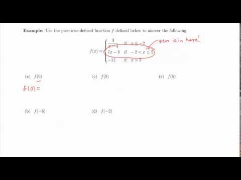 Module 2: Evaluating a Piecewise-Defined Function - YouTube