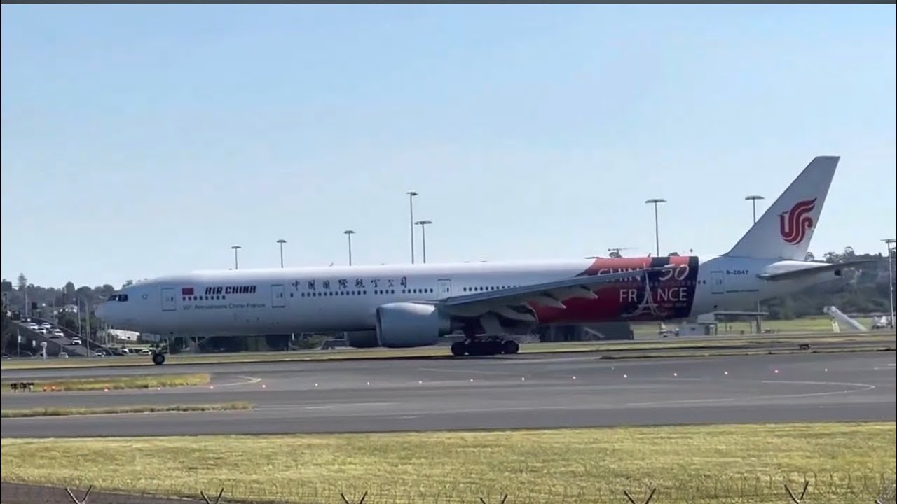 Cathay B747-8F and Jetstar A321 departure on 16R, and Air China B777 ...