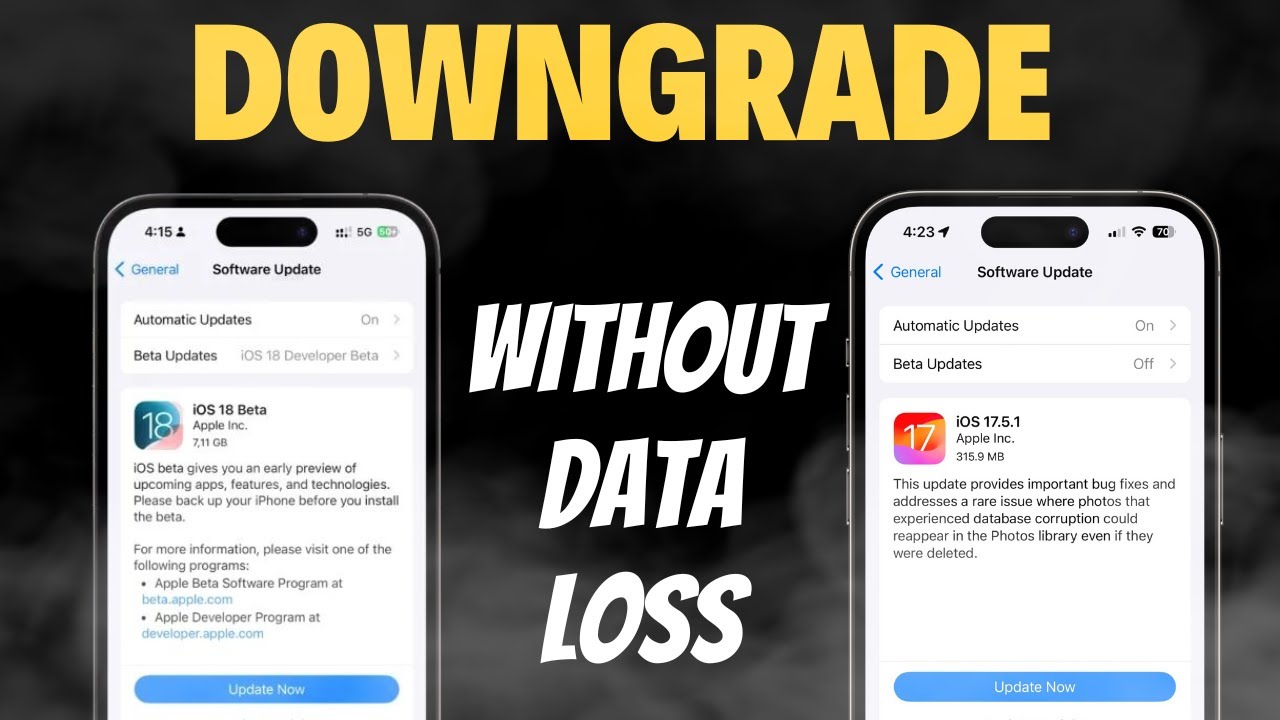 How to downgrade ios 18 to 17 & Downgrade ios 18 to 17 without data ...