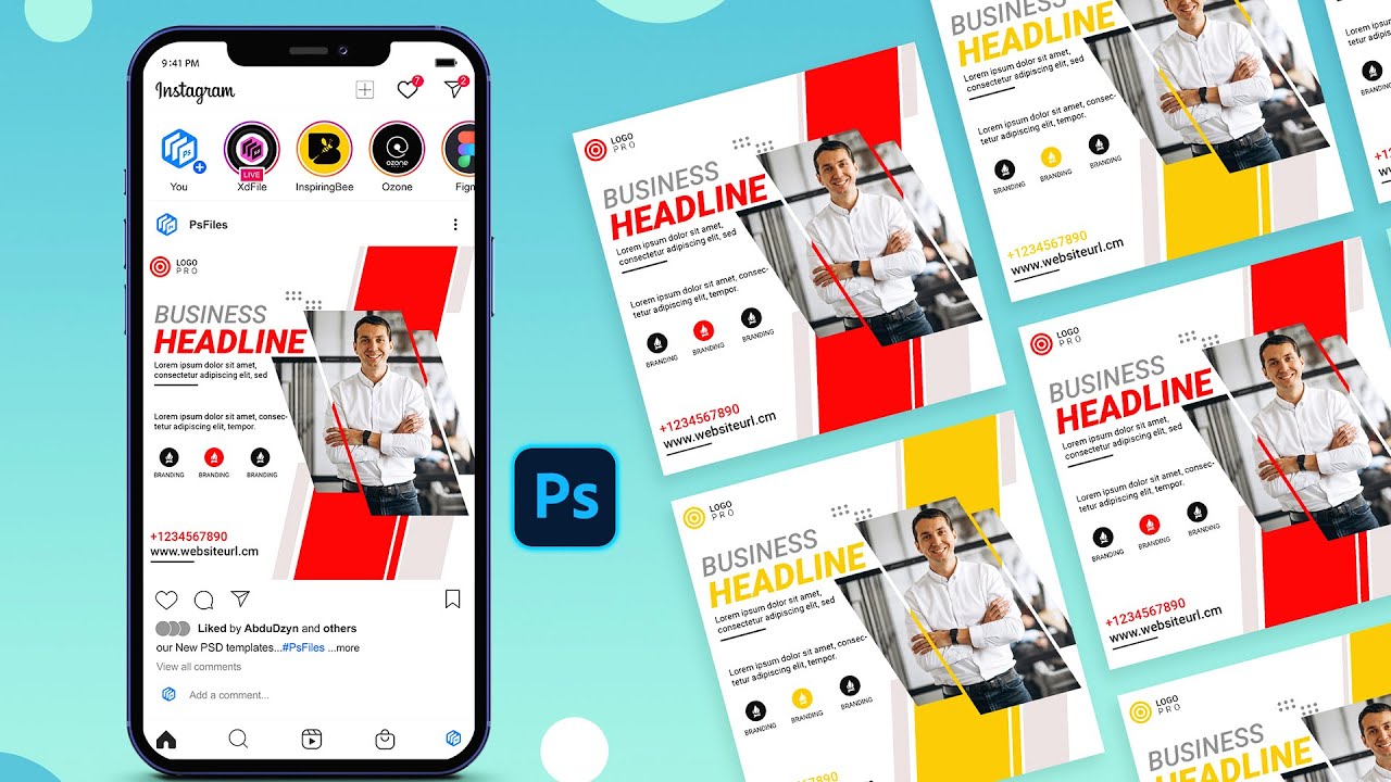 Photoshop Tutorial: How to Design Stunning Social Media Posts - YouTube