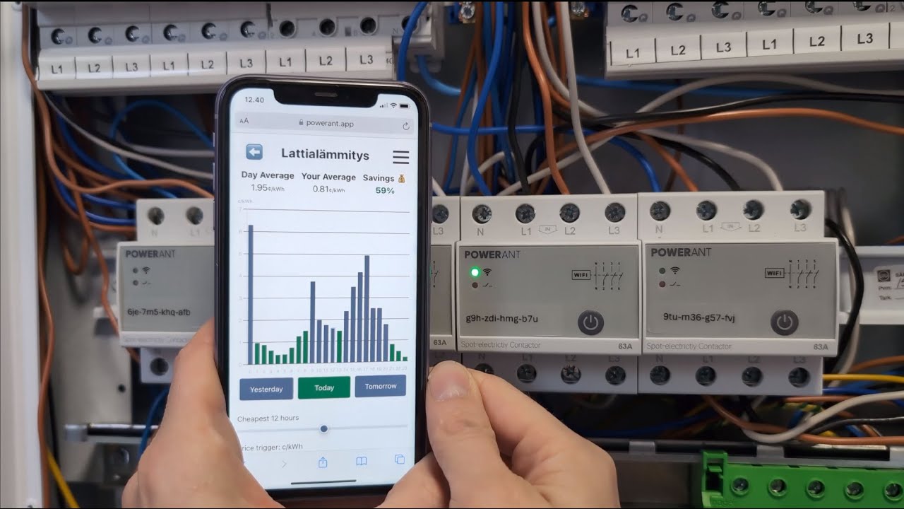 Spot electricity price controller - YouTube