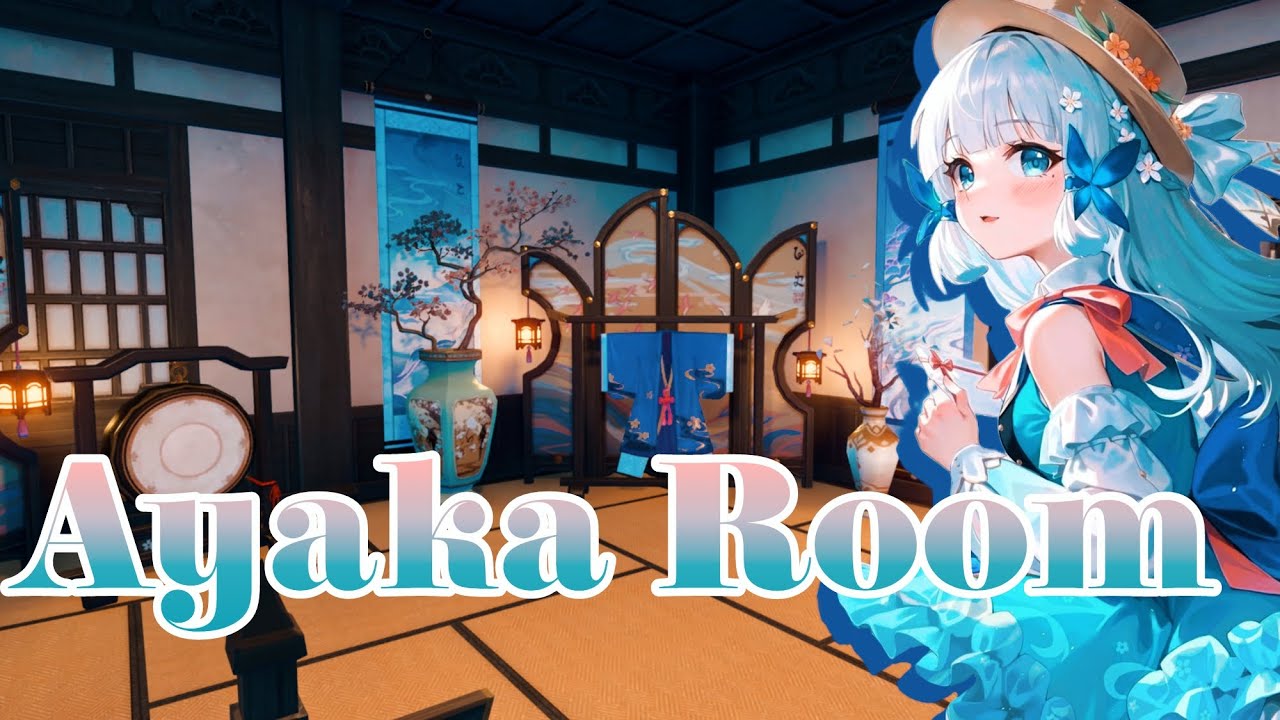 Genshin impact | review and tutorial for Ayaka room - YouTube