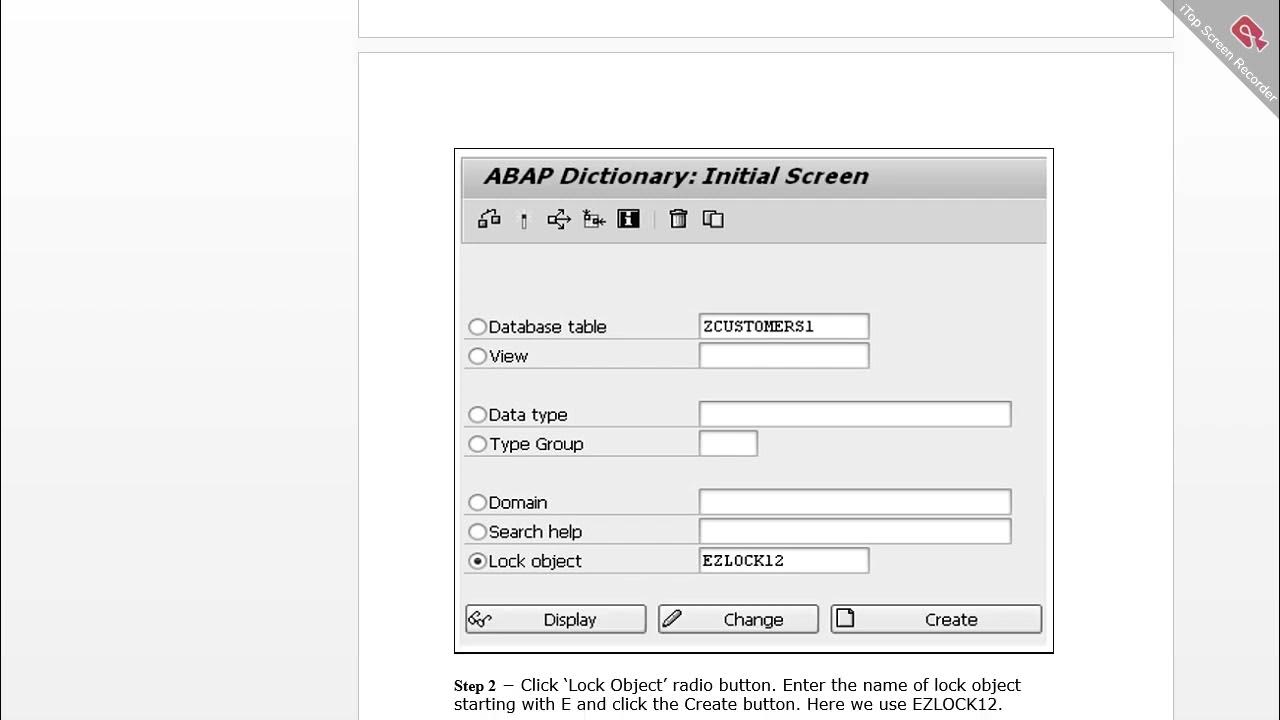 SAP ABAP Lock Objects - YouTube