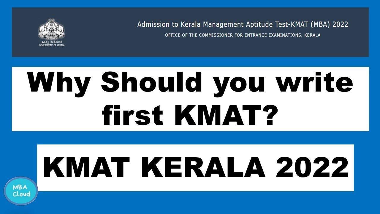 KMAT 2022| Why should you write first KMAT Examination ? - YouTube