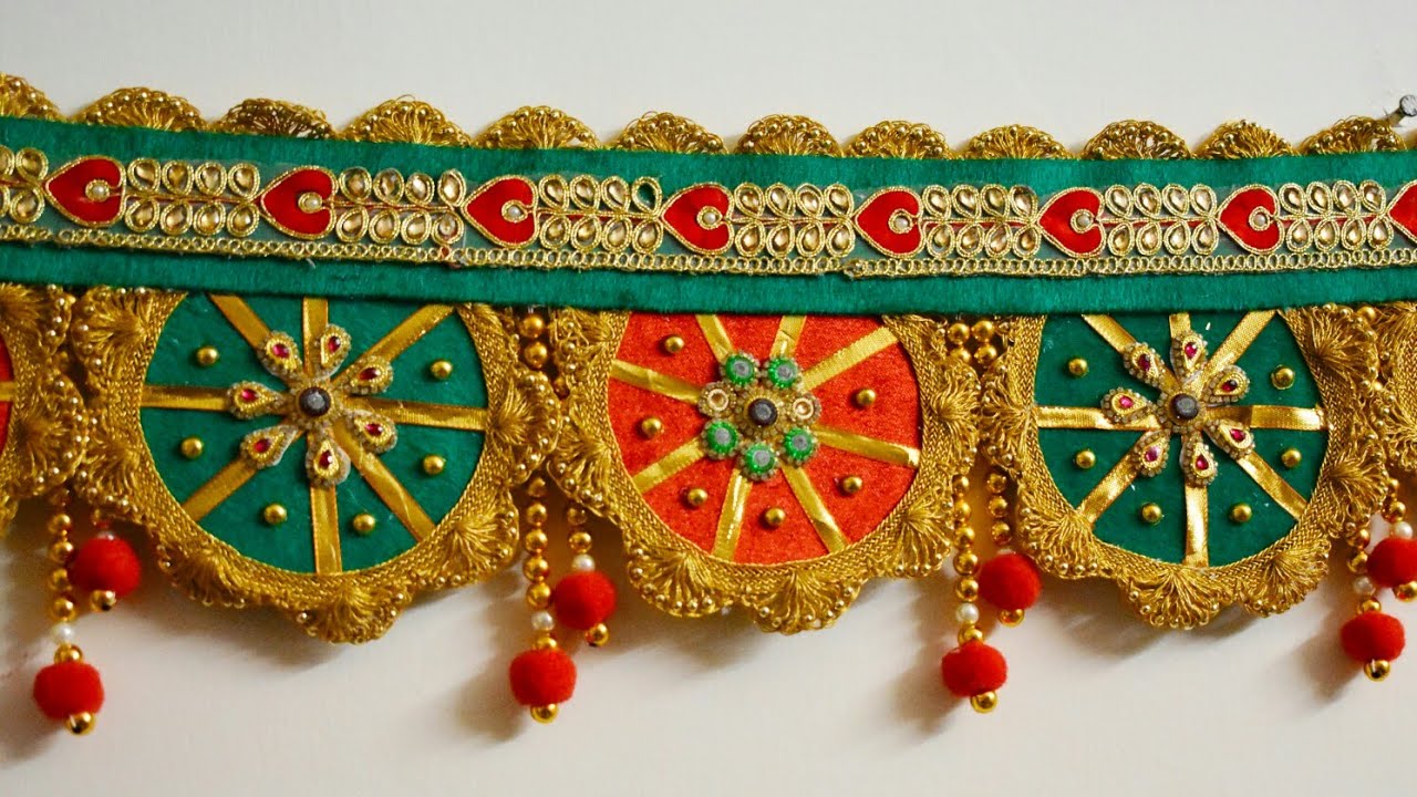 Designer Toran Making 11 / DIY/ Bandarwal / Out of waste - YouTube