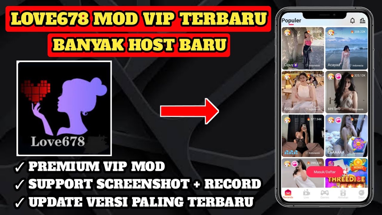 BANYAK HOST BERKELAS | LOVE678 MOD VIP UNLOCK ROOM TERBARU - YouTube