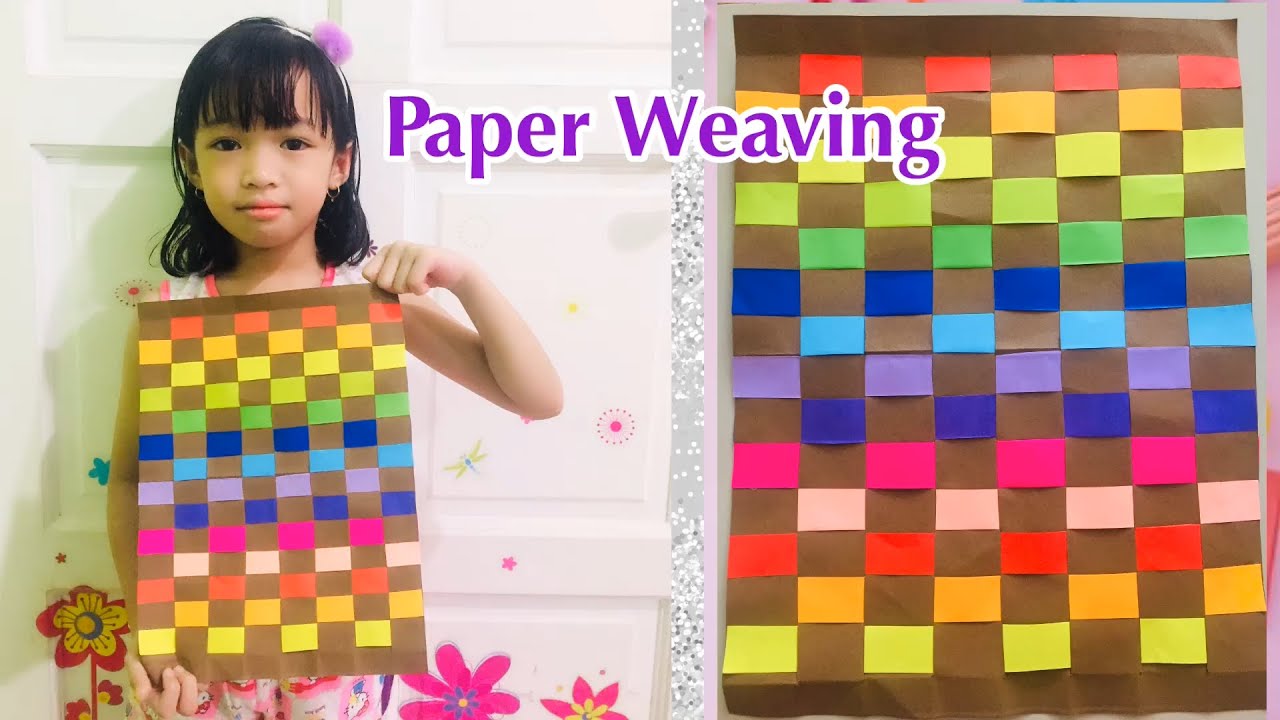 Rainbow Paper Weaving - Easy Kinder Art - YouTube