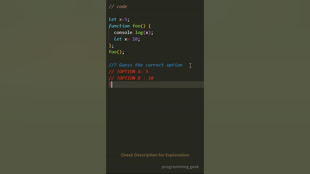 Javascript Quiz How Well Do You Know Block Scoped In Js Programming Javascript Coding Quiz