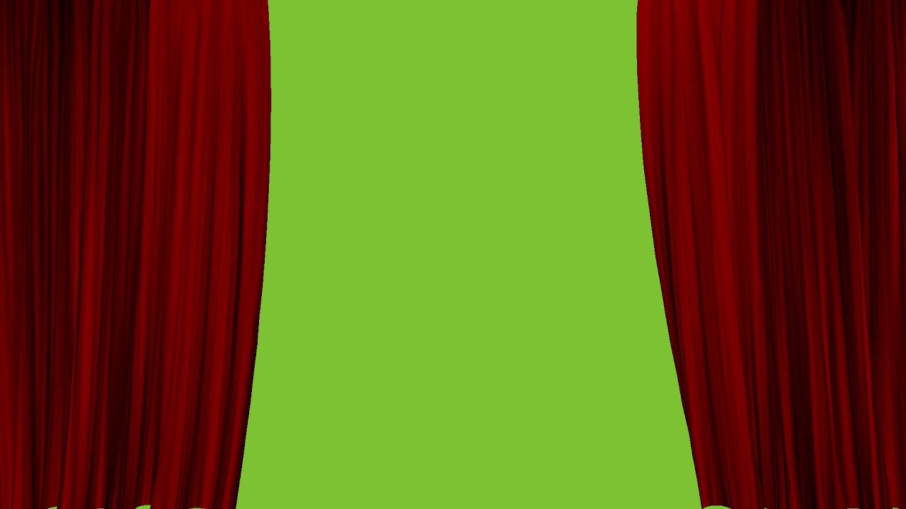 Ultra HD Opening Curtains Green Screen Background | 4K Opening Curtain ...