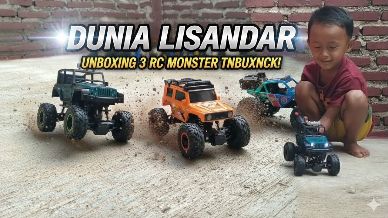 MONSTER TRUCK RC REMOT CONTROL 3 MOBIL SEKALIGUS KITA UNBOXING - YouTube