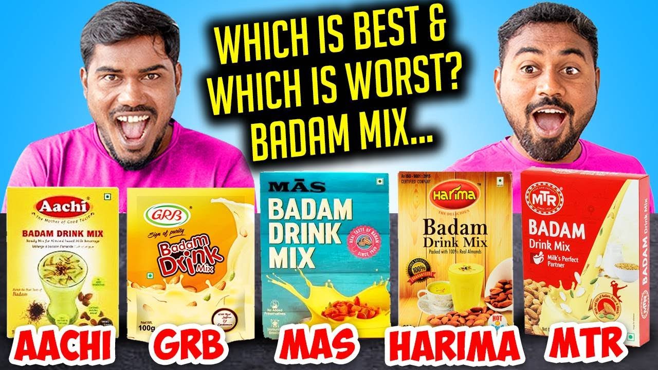 Which Is Best Badam Mix? Aachi, GRB, MTR, Manna, MAS, Harima - YouTube