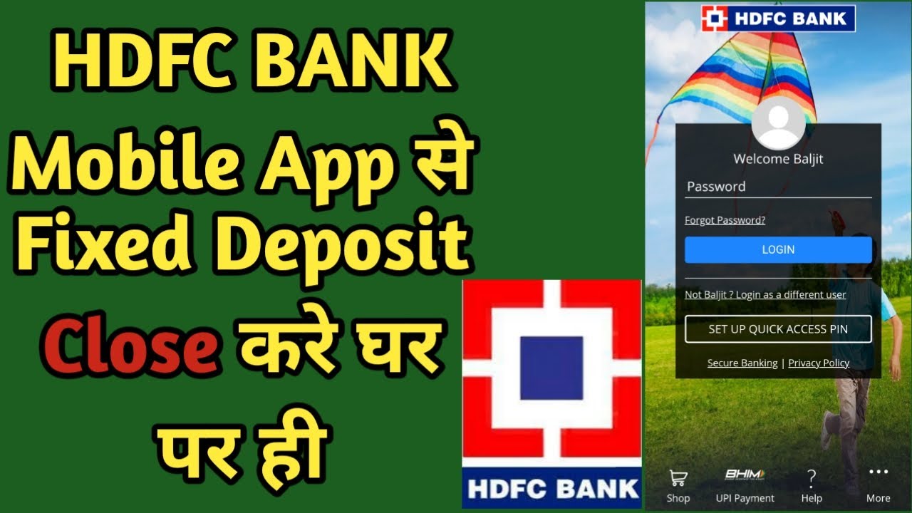 How To Close Fixed Deposit From HDFC Mobile Bamking App | Break Fixed ...