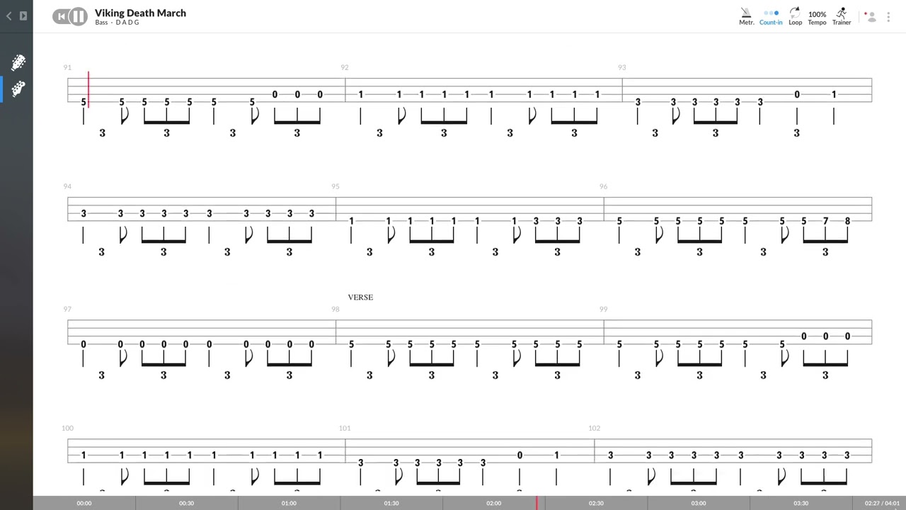 Billy Talent - Viking Death March (BASS TAB PLAY ALONG) - YouTube