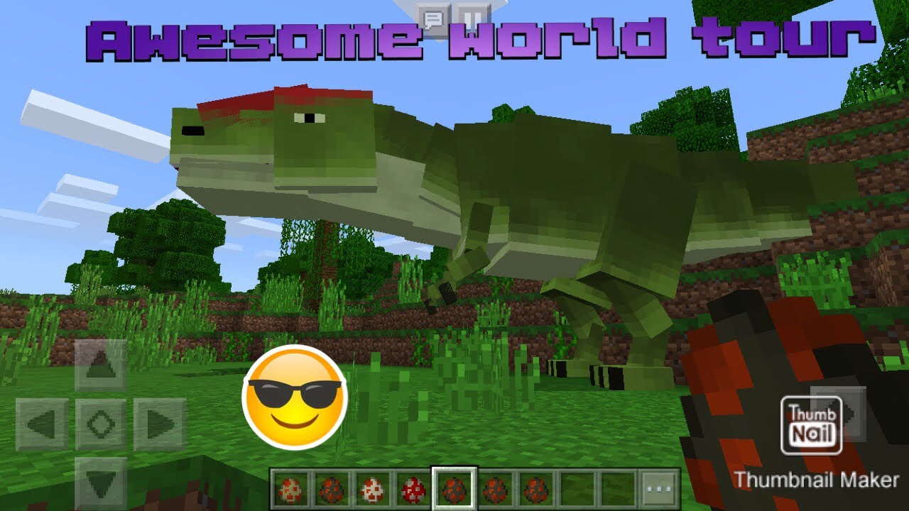 Minecraft dinosaur World tour - YouTube