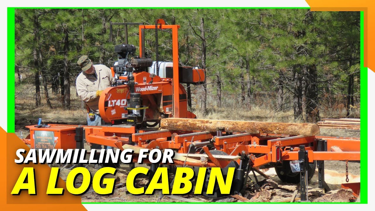MILLING D-LOGS WITH THE WOOD MIZER LT40 Sawmill - YouTube