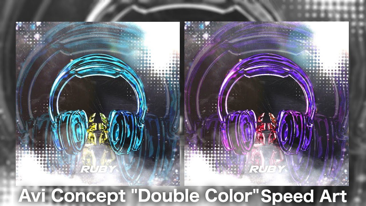 【携帯GFX】Avi Concept "Double Color" Speed Art【SA】 - YouTube