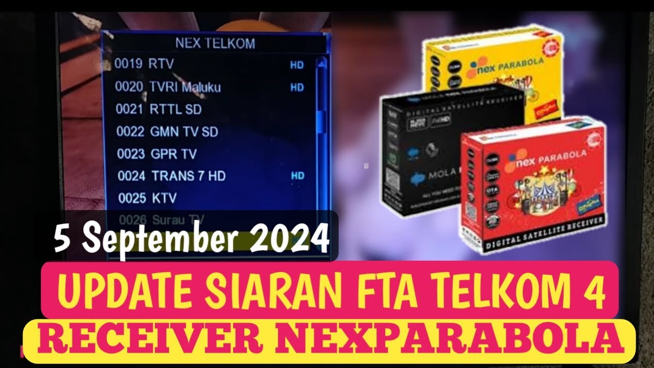 Update Telkom 4 di receiver nexparabola terbaru September 2024 - YouTube