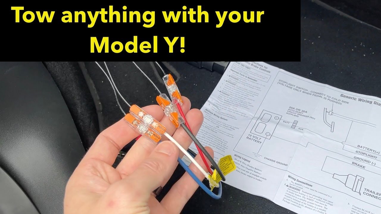 How to wire a Trailer Brake Controller on ANY Tesla Model Y - With 4 ...