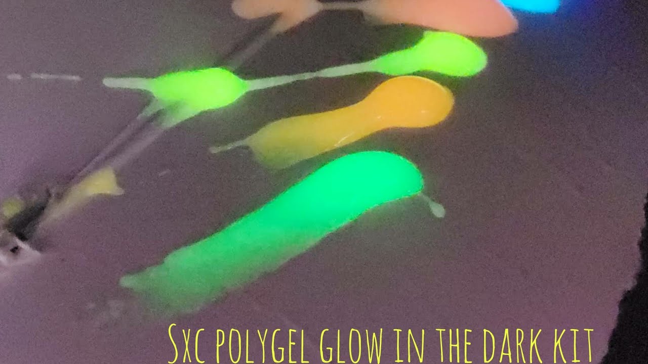 SXC GLOW IN THE DARK POLY GEL KIT OVERVIEW (first time ever using ...