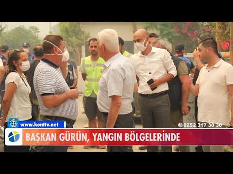 BAŞKAN GÜRÜN YANGIN BÖLGELERİNDE