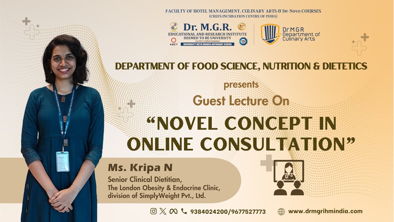Novel Concept In Online Consultation, Dept. of Food Science, Nutrition & Dietetics - YouTube