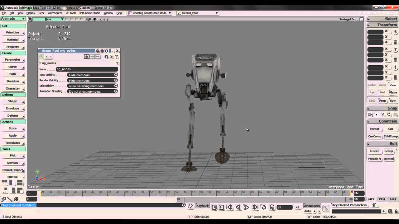 AT-ST Walk cycle - YouTube