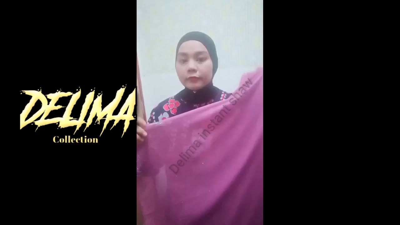 Tutorial Tudung Delima Instant Shwal dari Delima Collection - YouTube