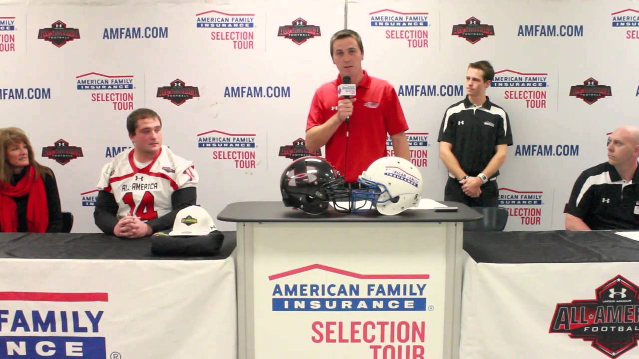 Tanner Farmer Receives 2014 Under Armour All American Jersey - YouTube