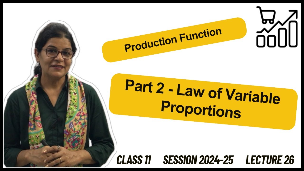 Production Function - Part 2 - Law of Variable Proportions - YouTube