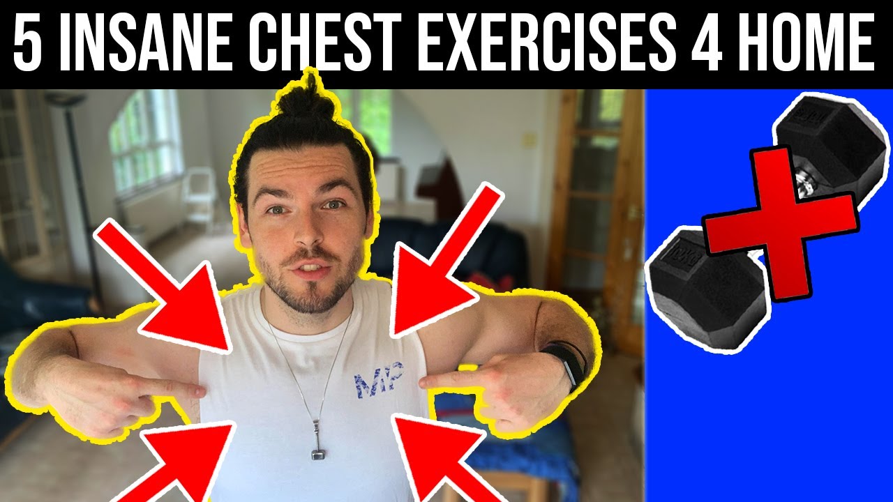 Chest Day: 5 Home Workout *Chest Exercises*, No Equipment, Chest ...