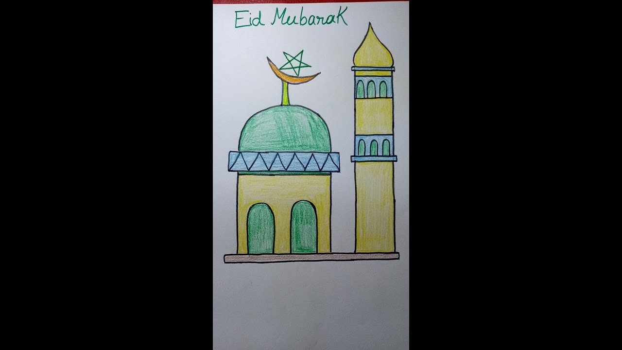 Eid Mubarak Design From EID Text Step by Step - YouTube