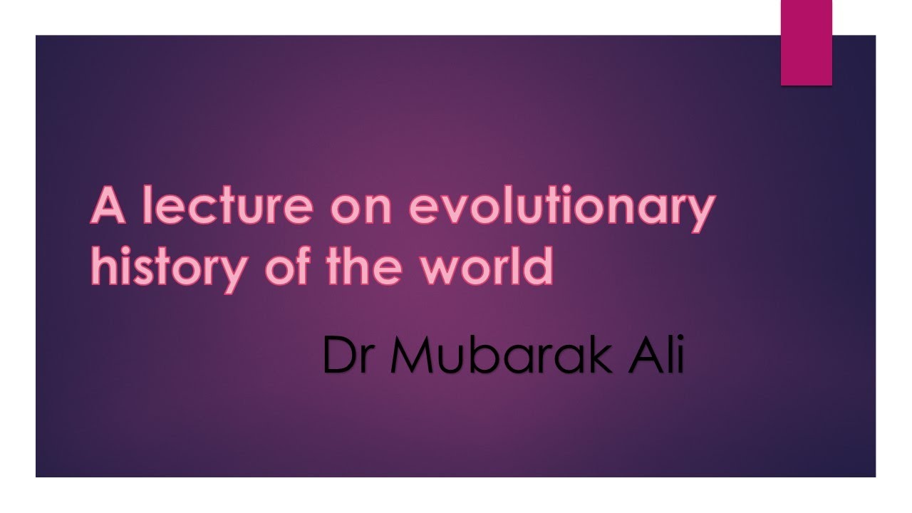 A lecture on evolutionary history of the world - YouTube