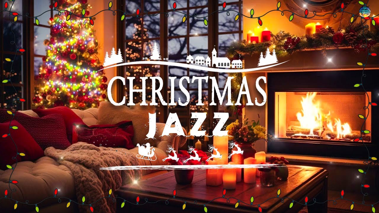 Christmas Jazz ☃🎄 Cozy Christmas Jazz Instrument and Fireplace ...