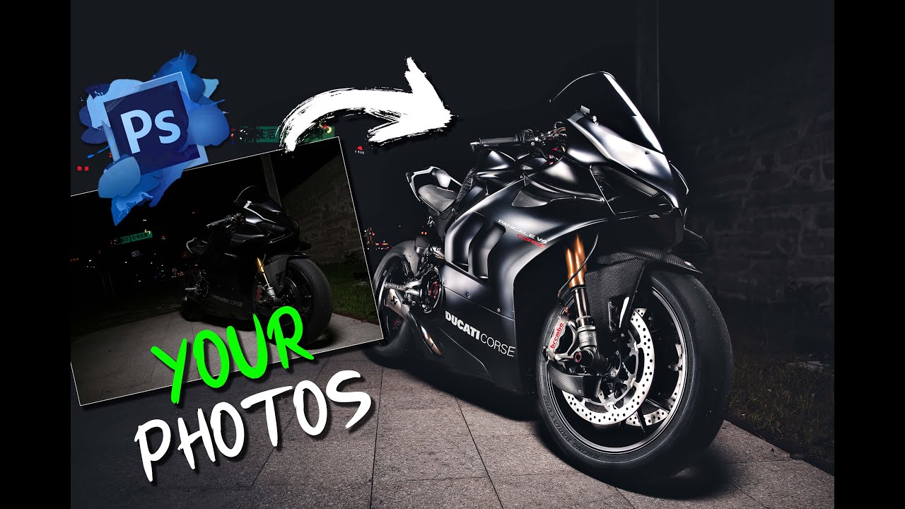 How to Create Incredible Motorcycle Photos by photoshop! #photoshop # ...