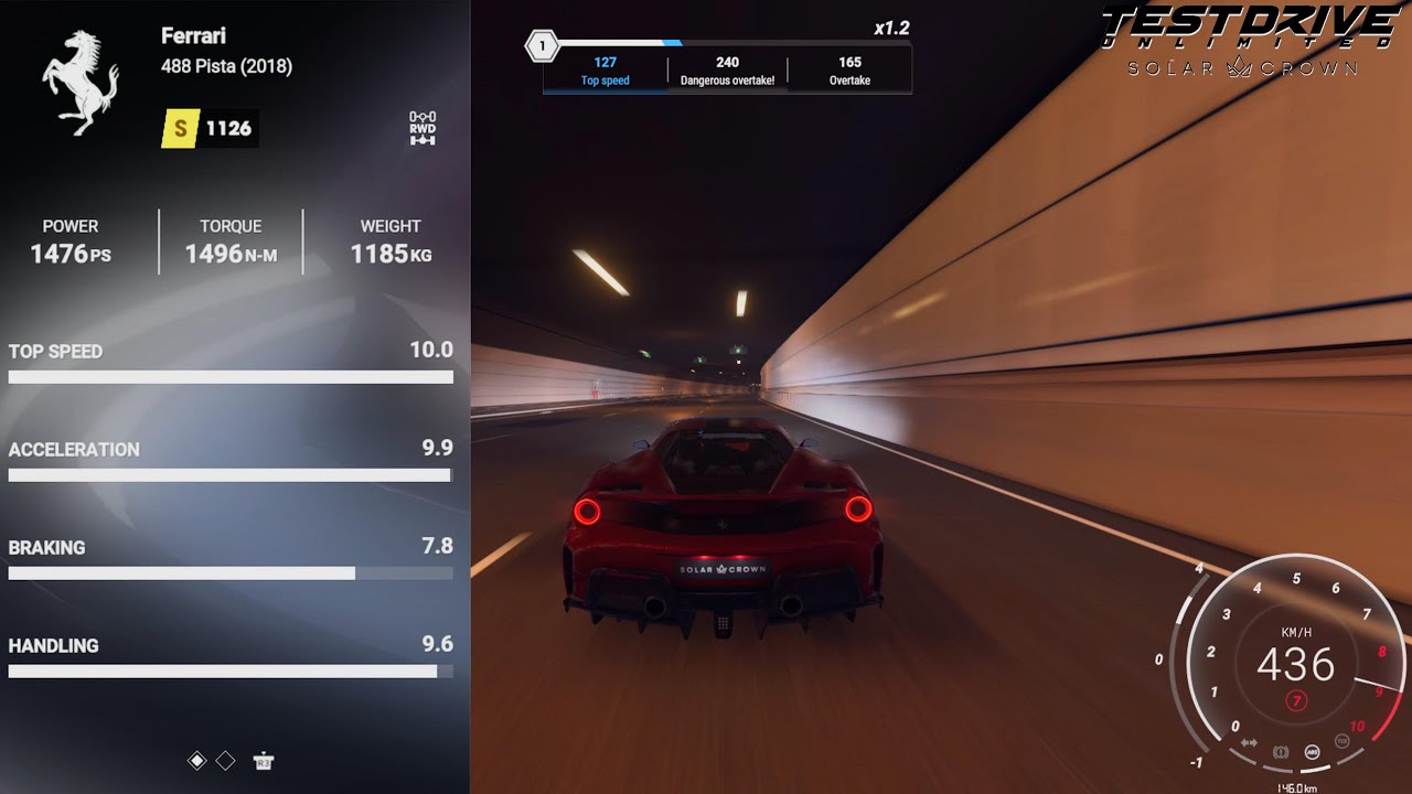 Test drive unlimited SC: Ferrari 488 Pista "PR 1126 - Top Speed & Max ...