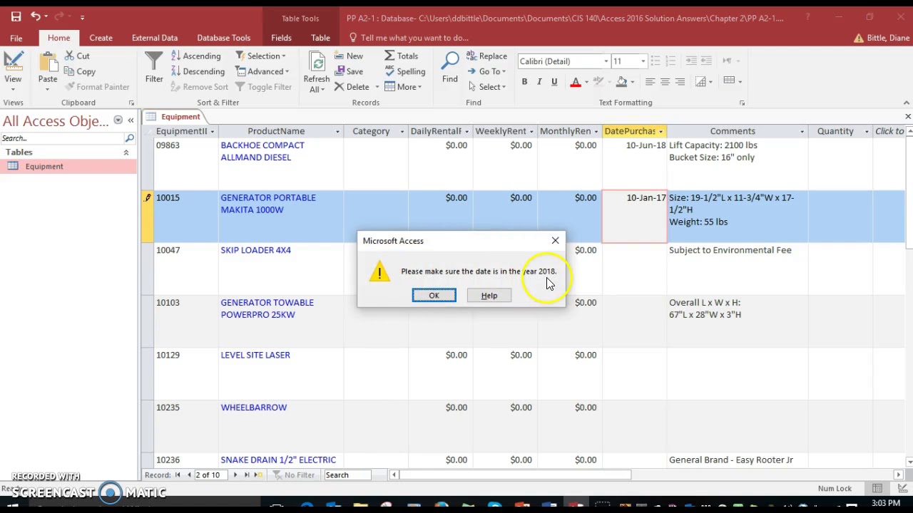 Validation Rule & Text & Required Properties - YouTube