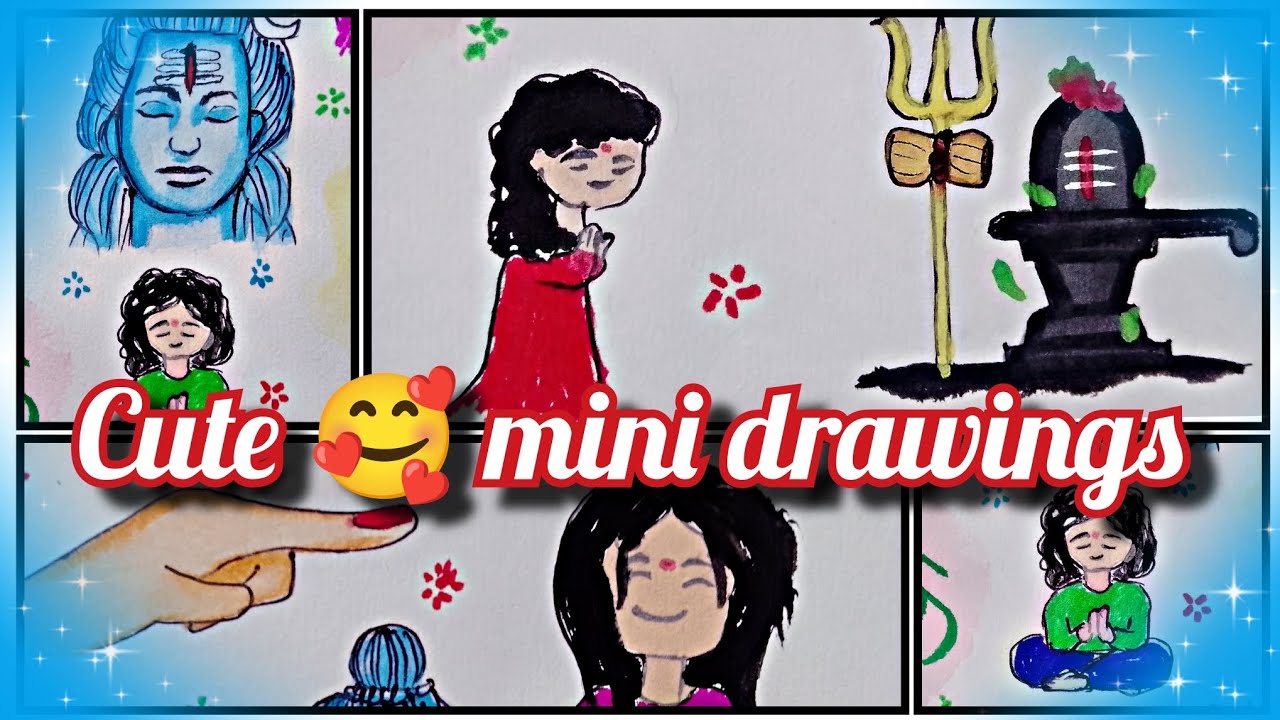 Cute 🥰 mini drawings 💫 #minipainting #minidrawing #JVAPSART #trending # ...