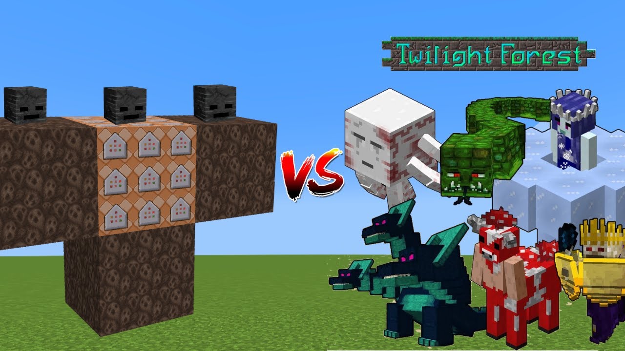 WITHER STORM VS TWILIGHT FOREST MOBS !! - YouTube
