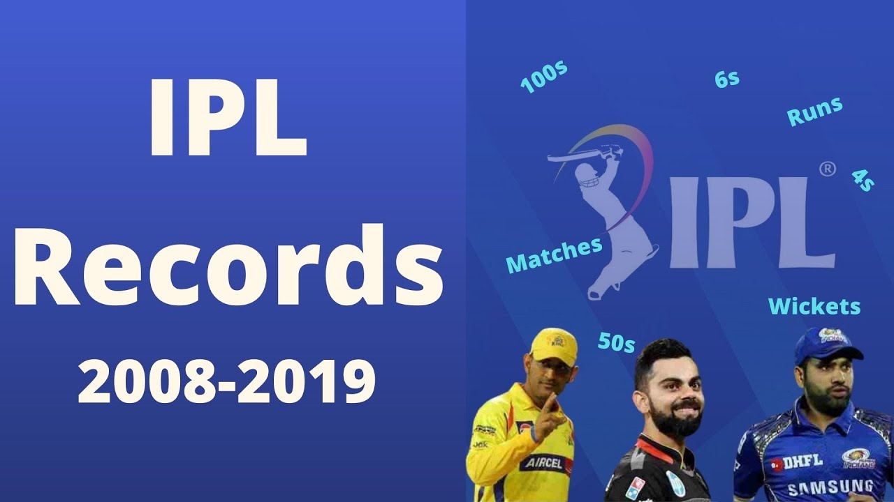 Top IPL Records 2008 - 2019 : Indian Premier League - YouTube