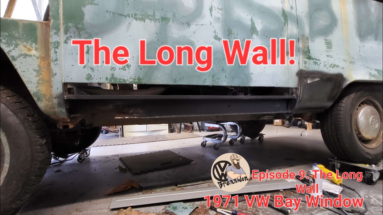 1971 T2 Volkswagen Bay Window Bus Ep. 9 The Long Wall Pt.1 - YouTube