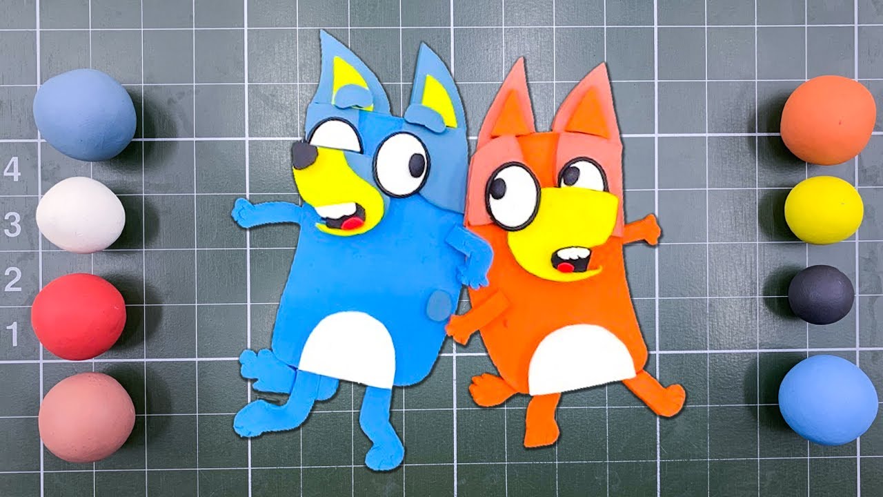 Giant Bluey And Bingo DIY Clay | Crafts for Kids - YouTube
