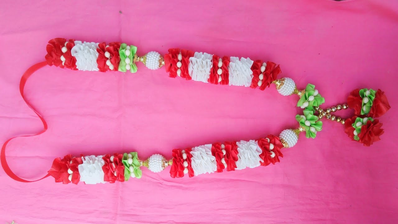 New Design Garland 🤩 🌸||Garland Making With Ribbon 🎗️||🎀 Beautiful ...