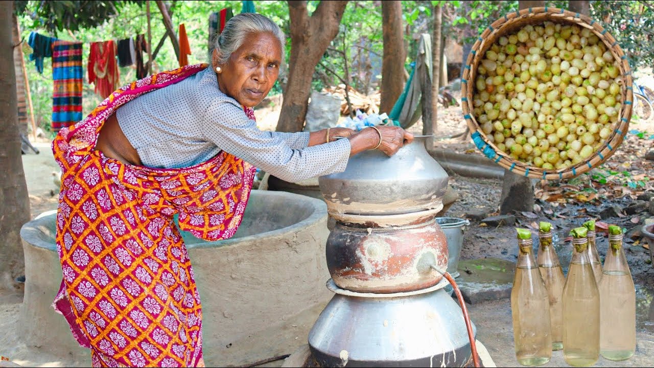 Tribe Grandma Mahua Flower Collecting & Making Wine | MAHUA WINE ...