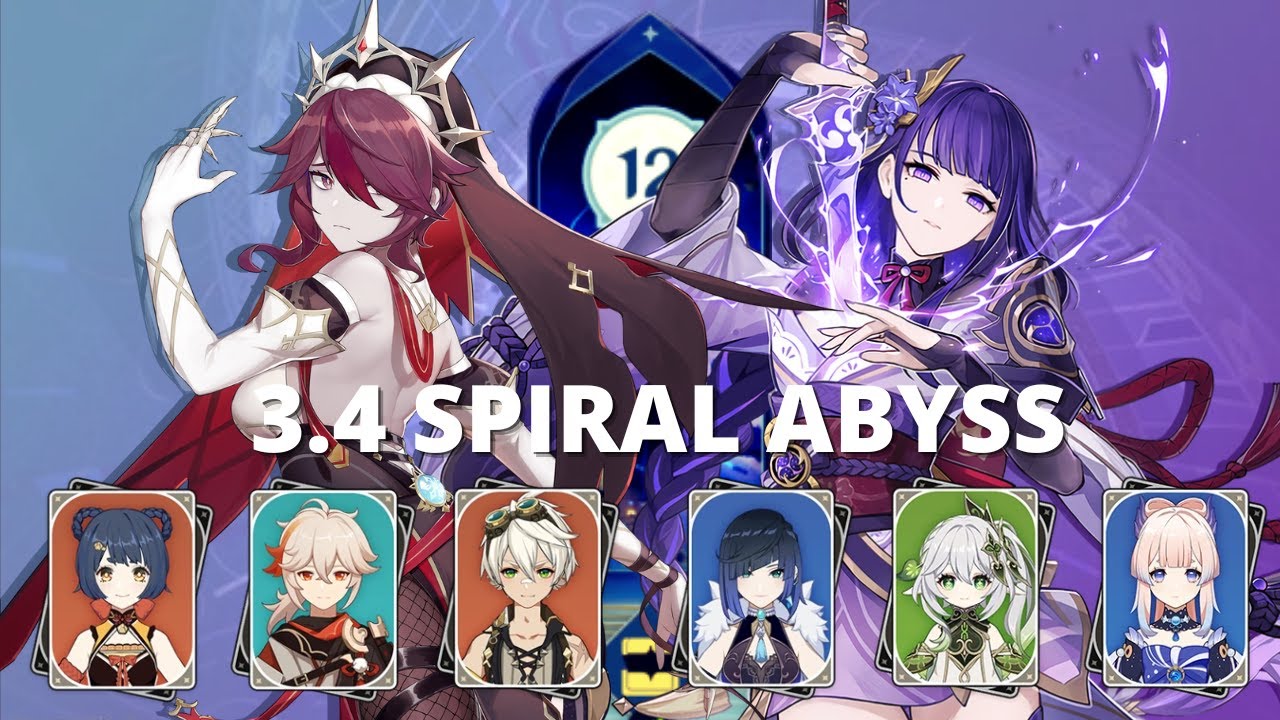 3.4 Spiral Aboos | Melt Rosaria & Hyperbloom Raiden | Floor 12 9* - YouTube