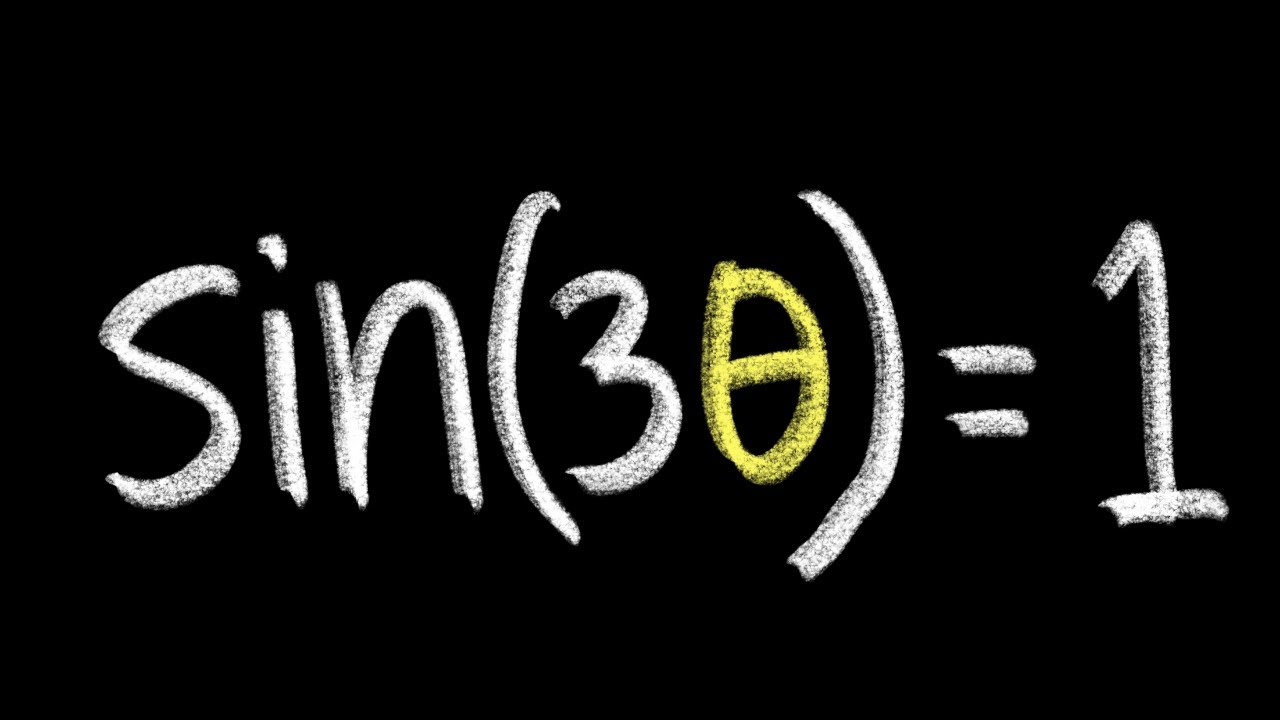 basic trig equation sin(3θ)=1 - YouTube