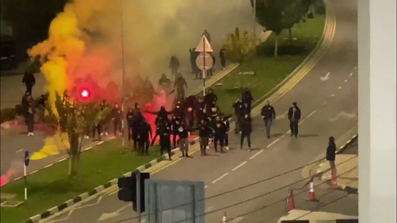 AEK Larnaca vs Salamina (AEK fans are brilliant) - YouTube