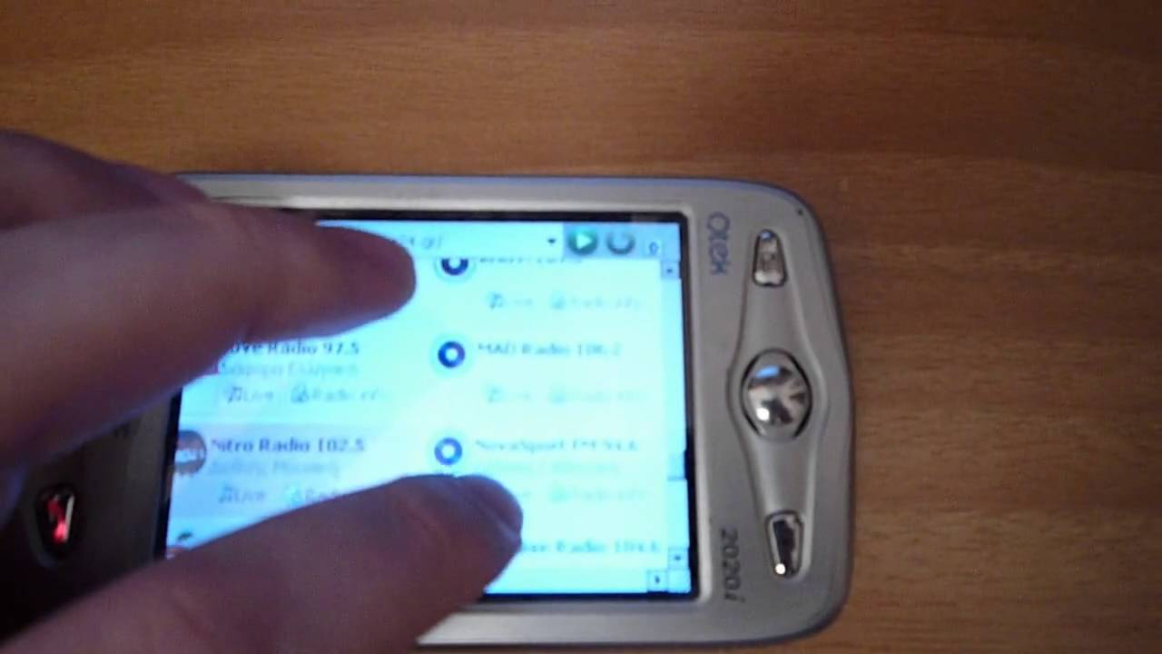 Qtek 2020i can play streaming radio - YouTube